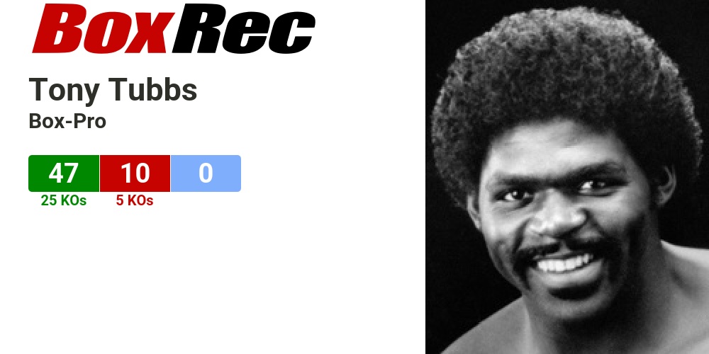 BoxRec: Tony Tubbs