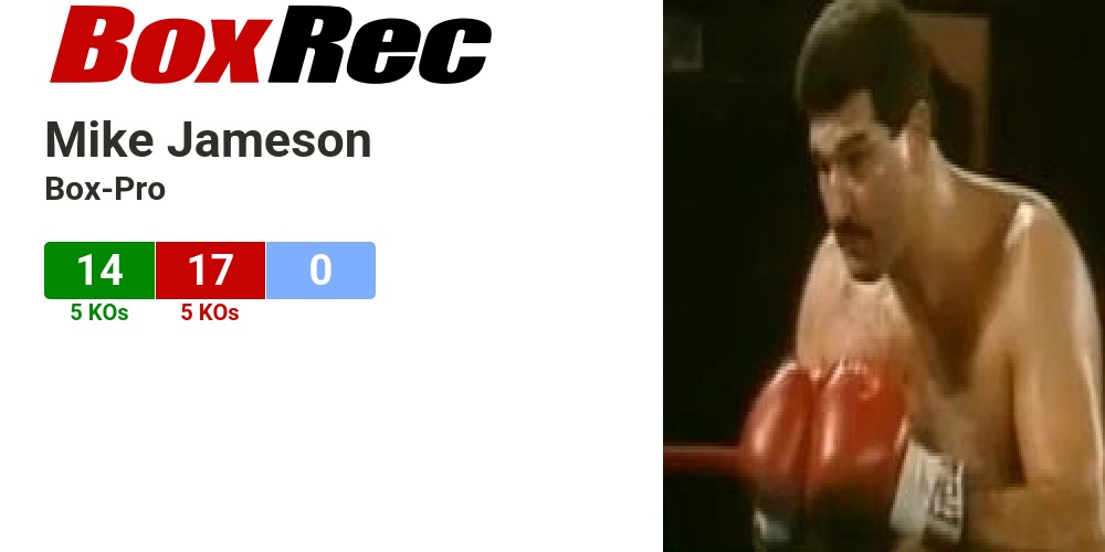BoxRec: Mike Jameson