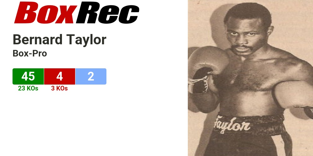 BoxRec: Bernard Taylor