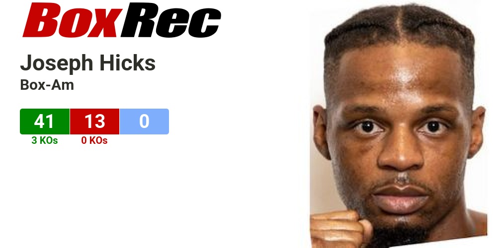 BoxRec: Joseph Hicks