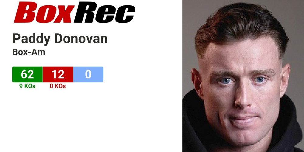 BoxRec: Paddy Donovan