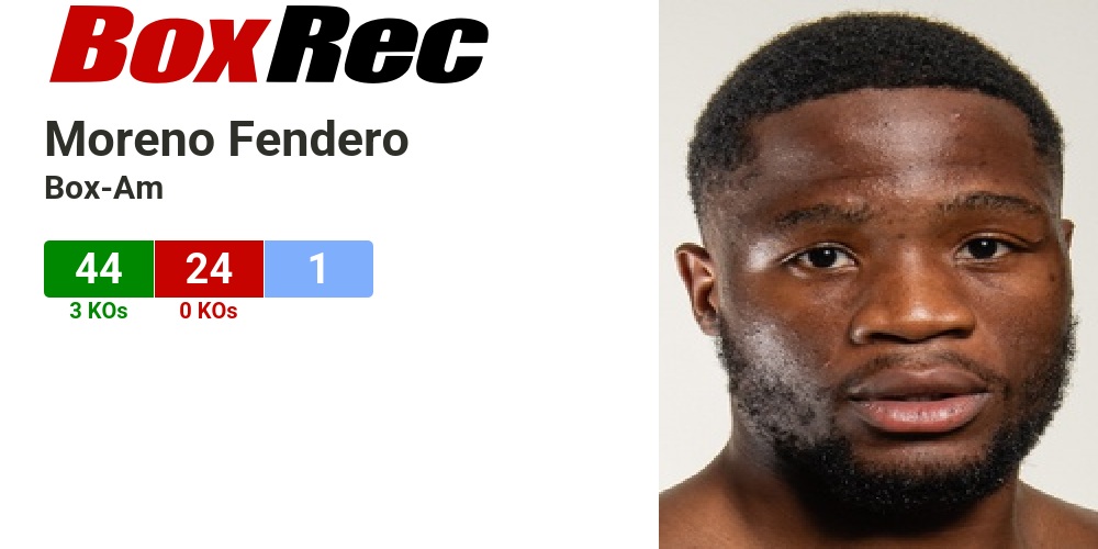 BoxRec: Moreno Fendero