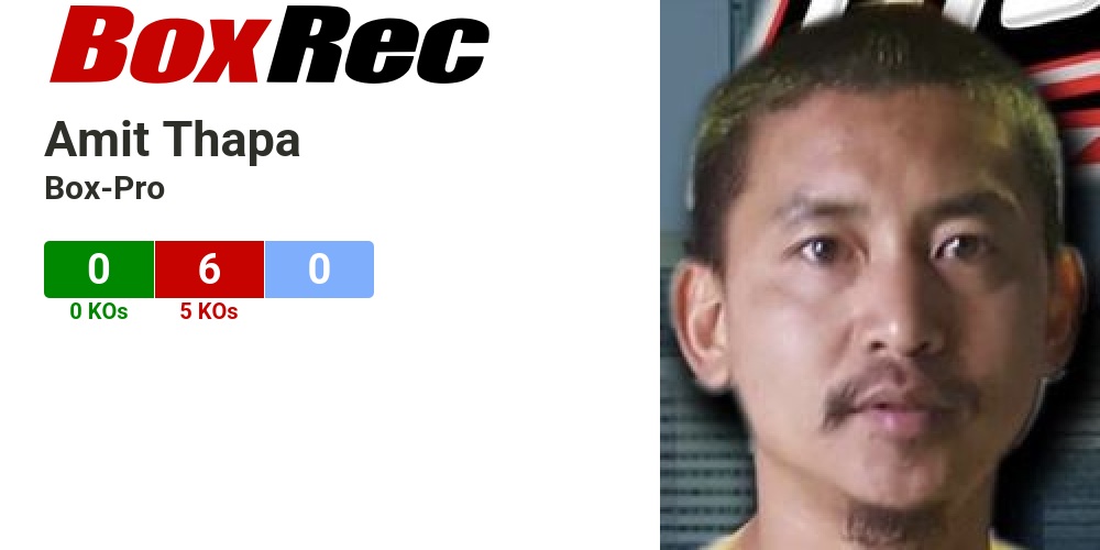 BoxRec: Amit Thapa