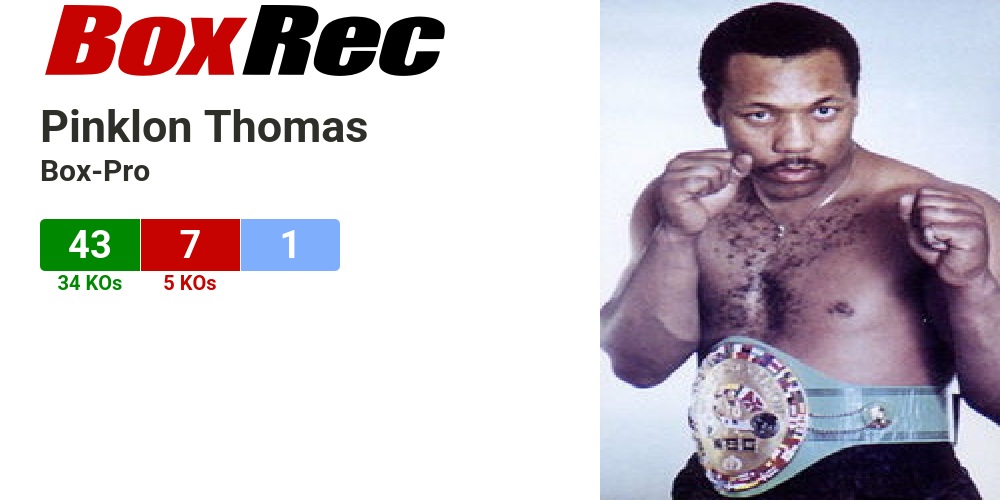 BoxRec: Pinklon Thomas