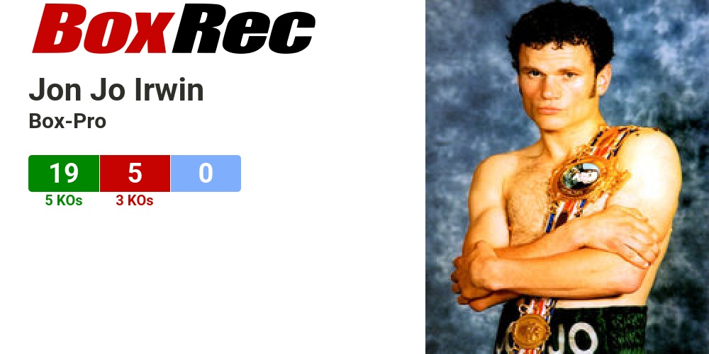 BoxRec: Jon Jo Irwin