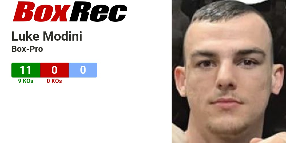 BoxRec: Luke Modini