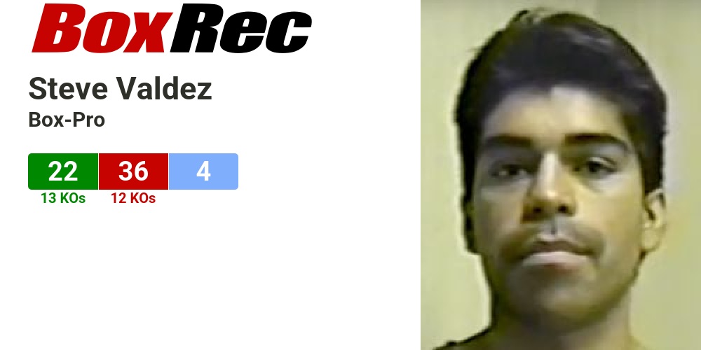 BoxRec: Steve Valdez