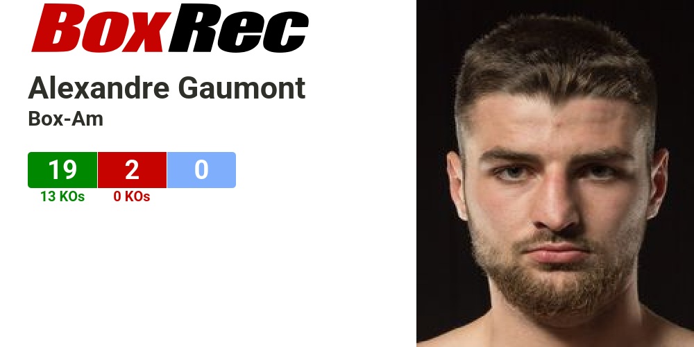 BoxRec: Alexandre Gaumont
