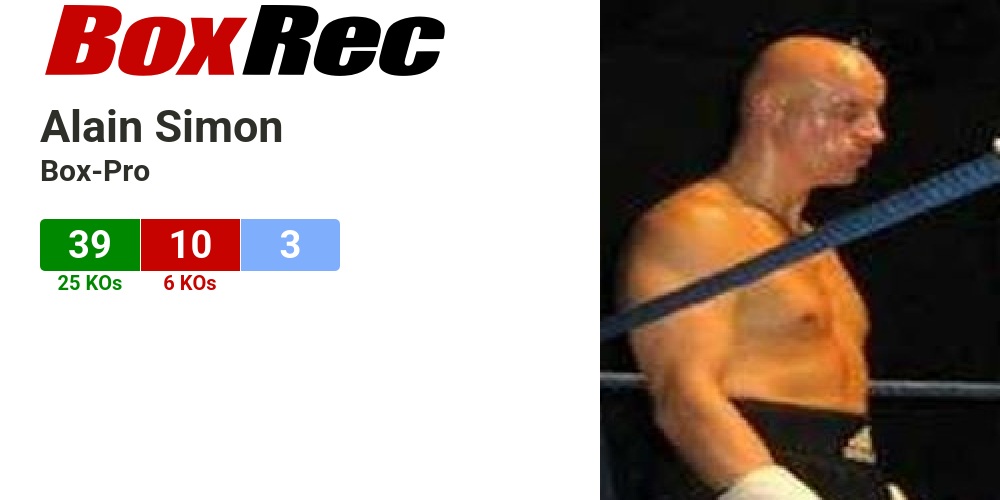 BoxRec: Alain Simon