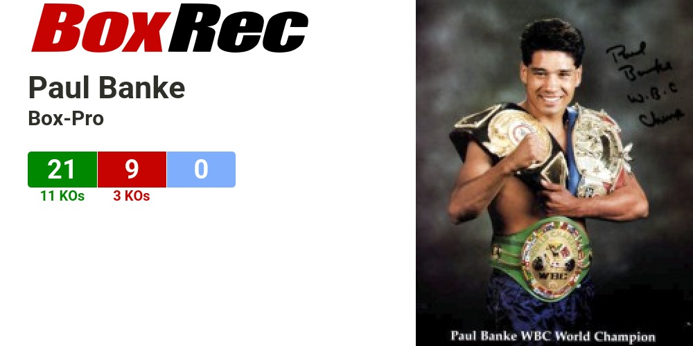 BoxRec: Paul Banke