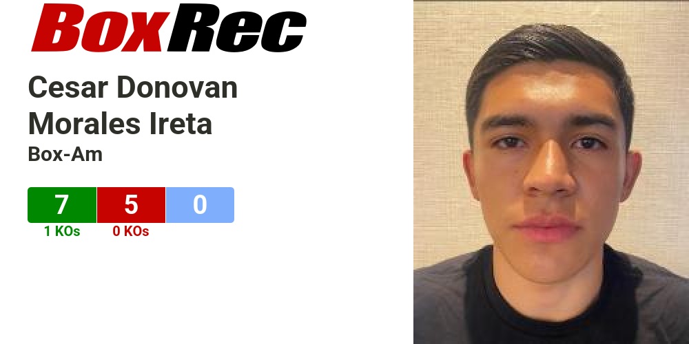BoxRec: Cesar Donovan Morales Ireta