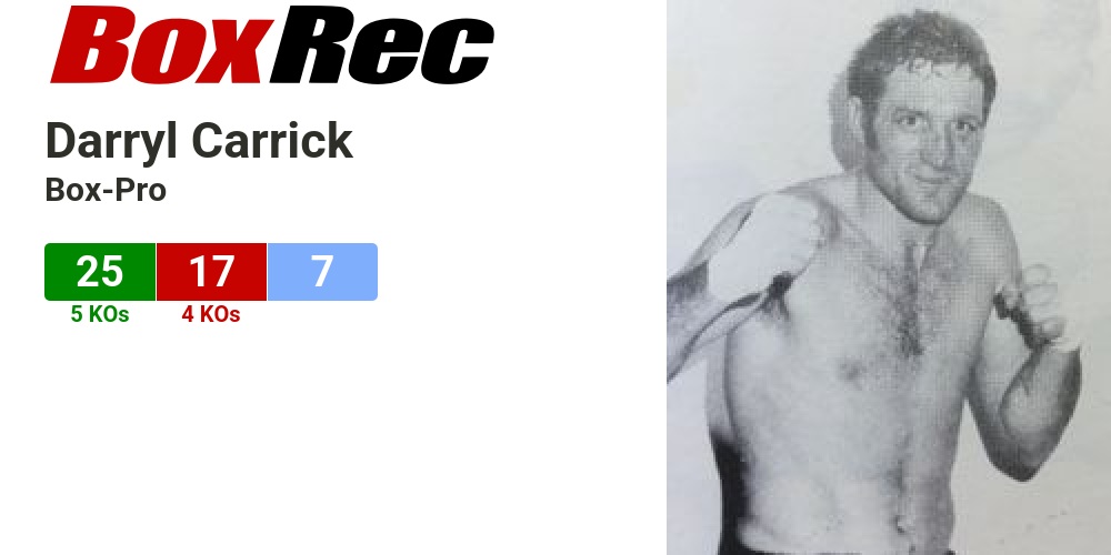 BoxRec: Darryl Carrick