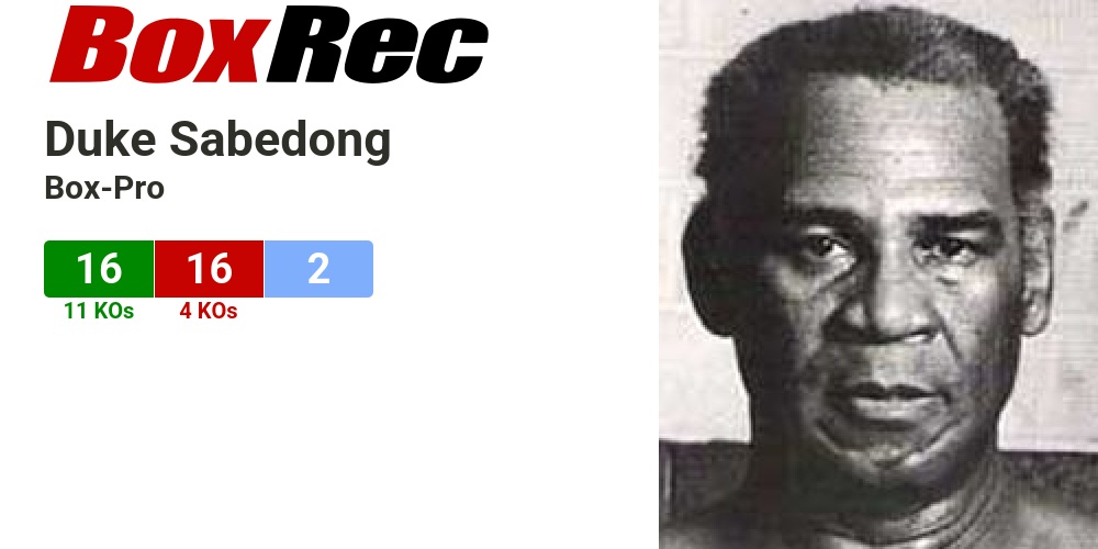 BoxRec: Duke Sabedong