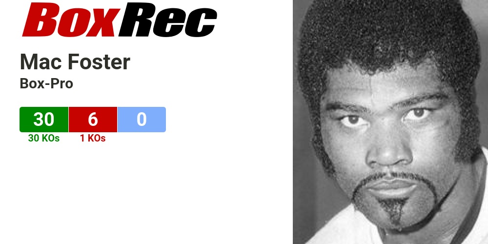 BoxRec: Mac Foster