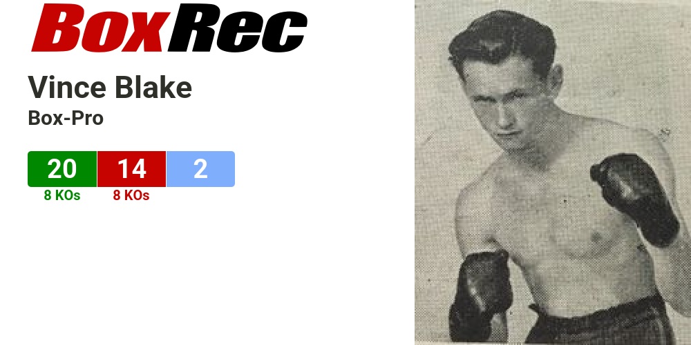 BoxRec: Vince Blake