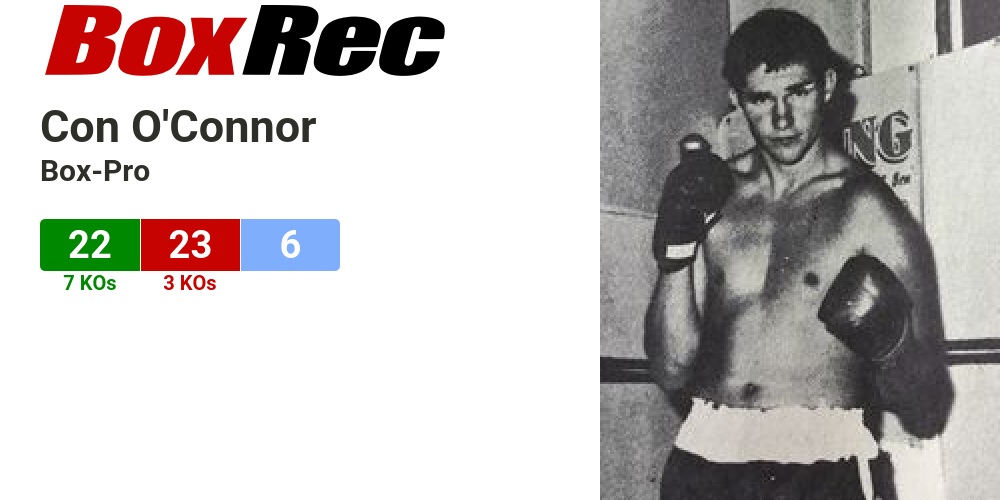 BoxRec: Con O'Connor