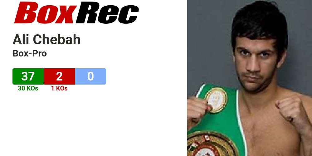 BoxRec: Ali Chebah