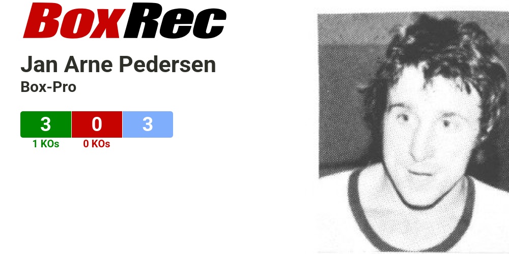 BoxRec: Jan Arne Pedersen