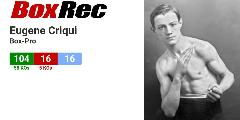 BoxRec: Eugene Criqui