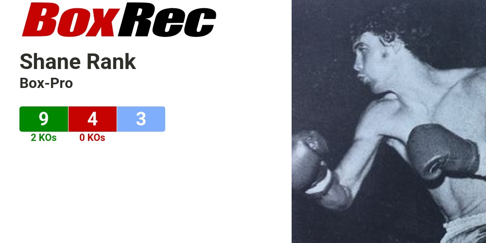 BoxRec: Shane Rank