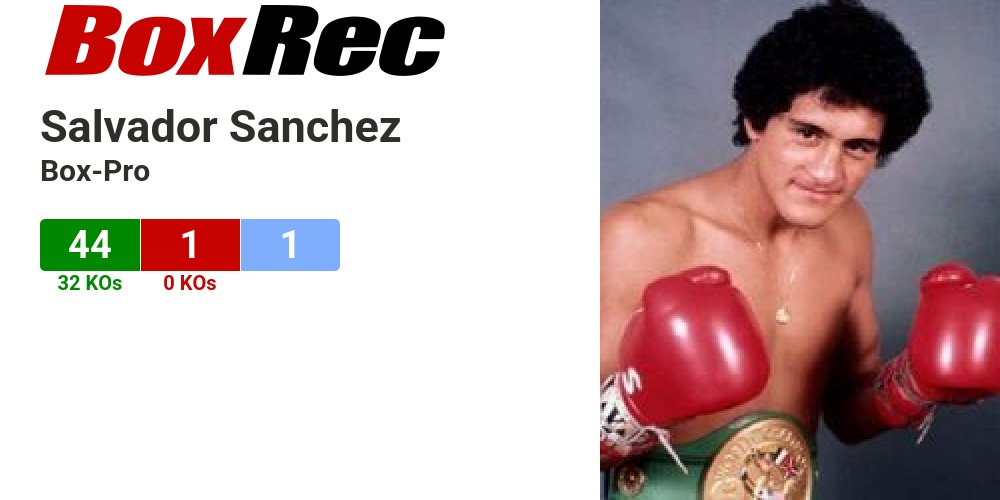 BoxRec: Salvador Sanchez