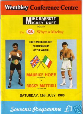 Maurice Hope vs. Rocky Mattioli (2nd meeting) - BoxRec