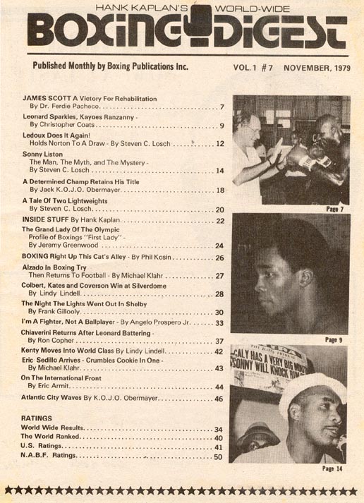 Hank Kaplan's Boxing Digest: November 1979 - BoxRec