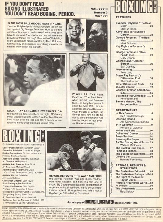 Boxing Illustrated: May 1991 - BoxRec