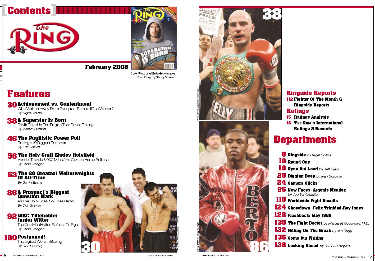 Ring Magazine: February 2008 - BoxRec