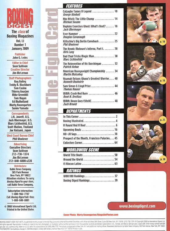 Boxing Digest: January 2009 - BoxRec