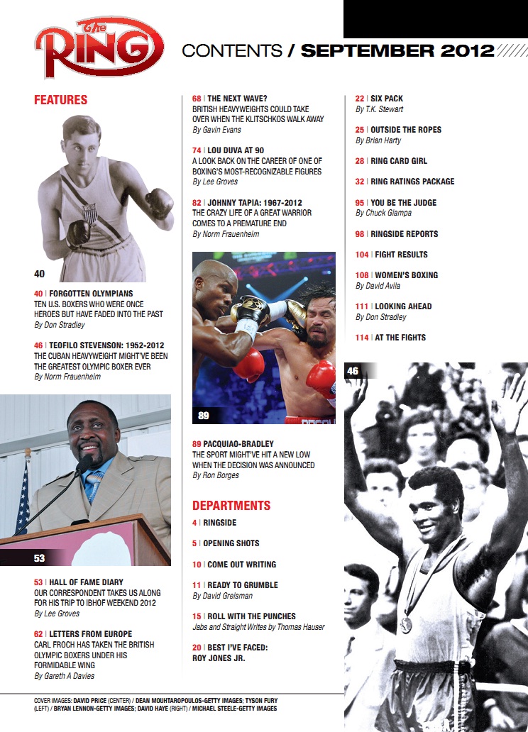 Ring Magazine: September 2012 - BoxRec
