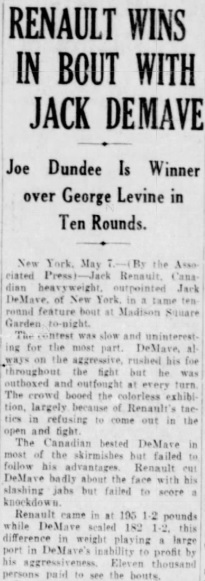 Jack Renault vs. Jack DeMave - BoxRec
