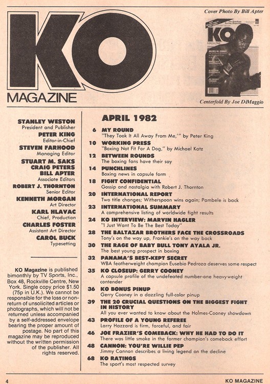 KO Magazine: April 1982 - BoxRec