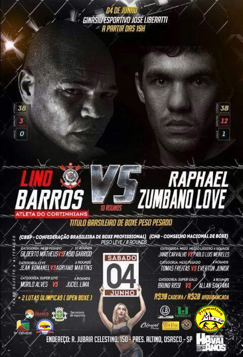 Laudelino José Barros vs. Raphael Zumbano Love - BoxRec