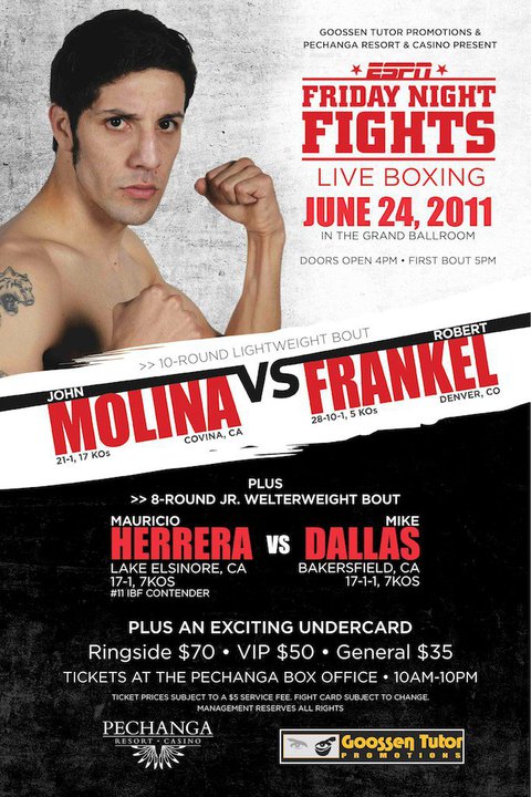 John Molina vs. Robert Frankel - BoxRec