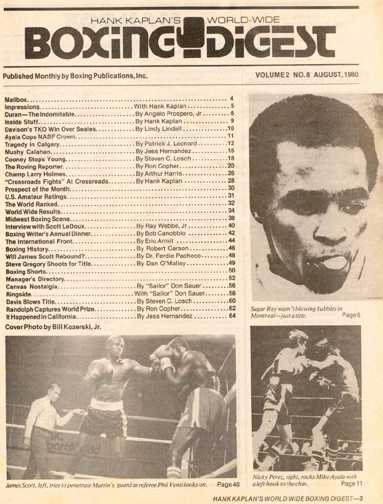 Hank Kaplan's Boxing Digest: August 1980 - BoxRec