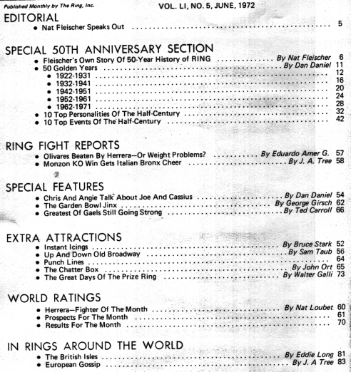Ring Magazine: June 1972 - BoxRec