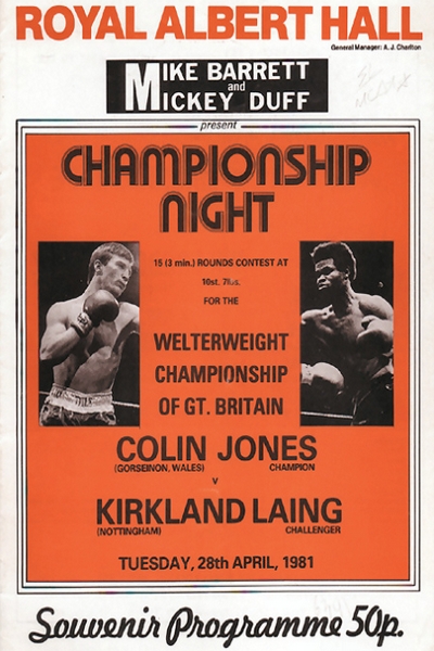 Colin Jones vs. Kirkland Laing - BoxRec