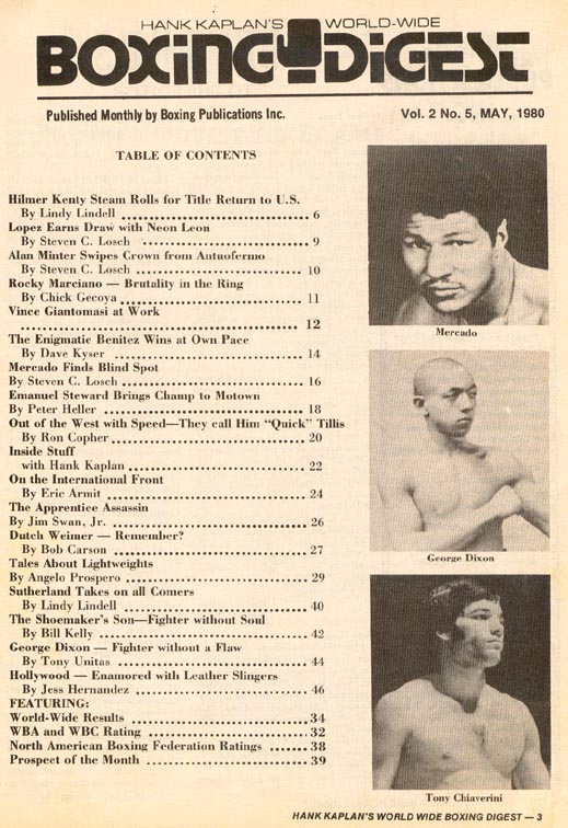 Hank Kaplan's Boxing Digest: May 1980 - BoxRec