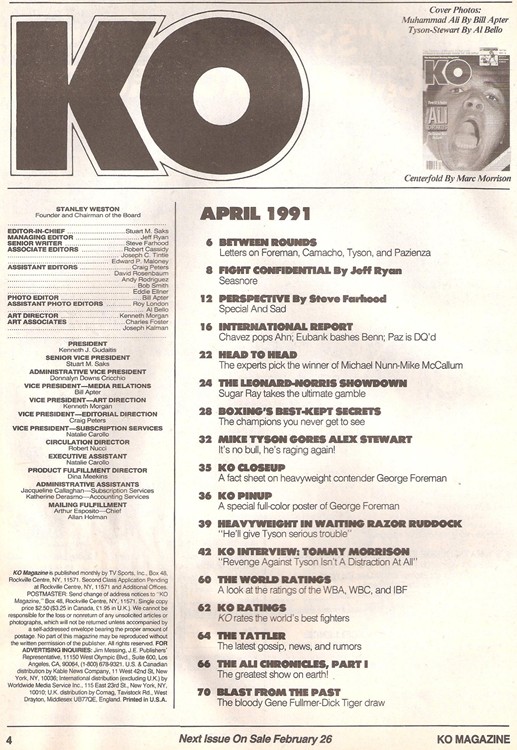 KO Magazine: April 1991 - BoxRec