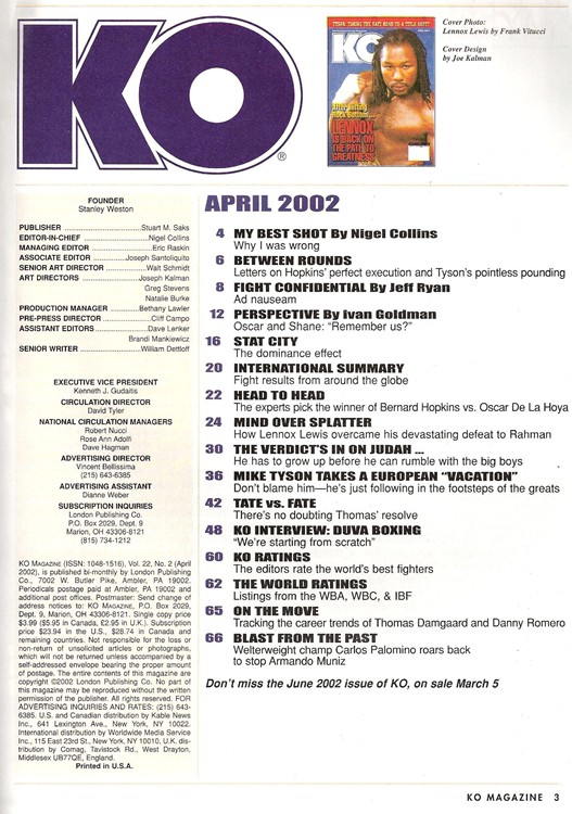 KO Magazine: April 2002 - BoxRec