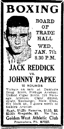 Jack Reddick vs. Johnny Papke - BoxRec