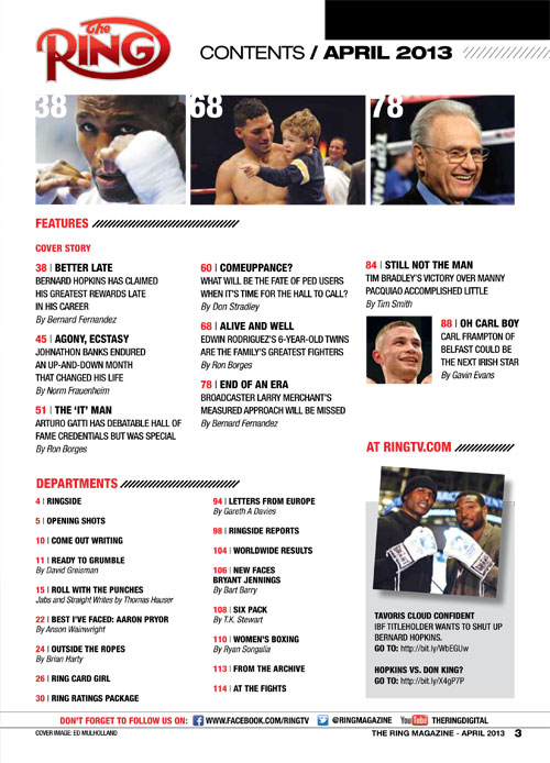Ring Magazine: April 2013 - BoxRec