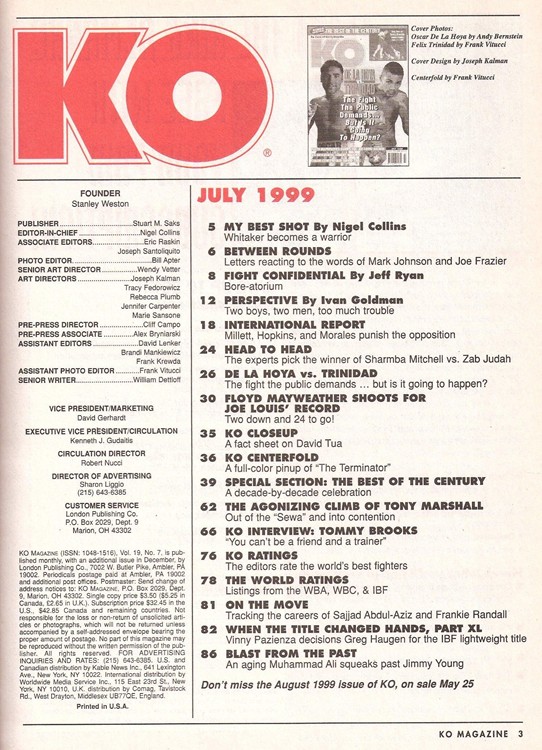 KO Magazine: July 1999 - BoxRec