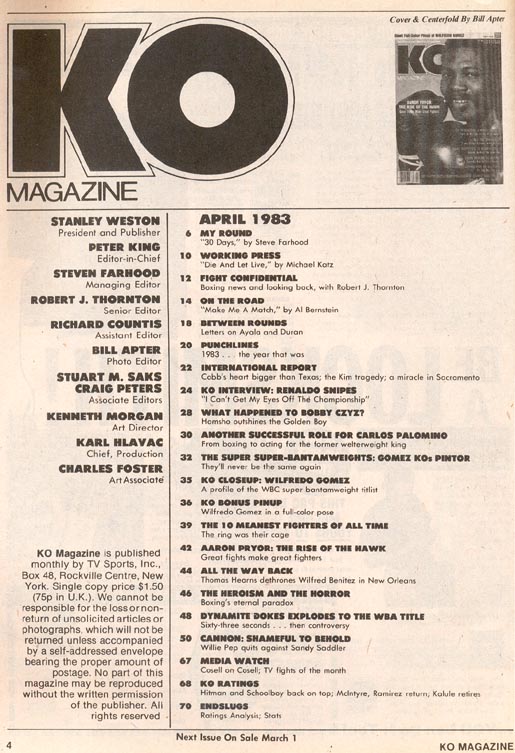 KO Magazine: April 1983 - BoxRec