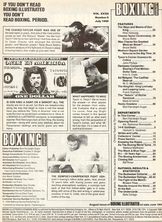 Boxing Illustrated: July 1990 - BoxRec