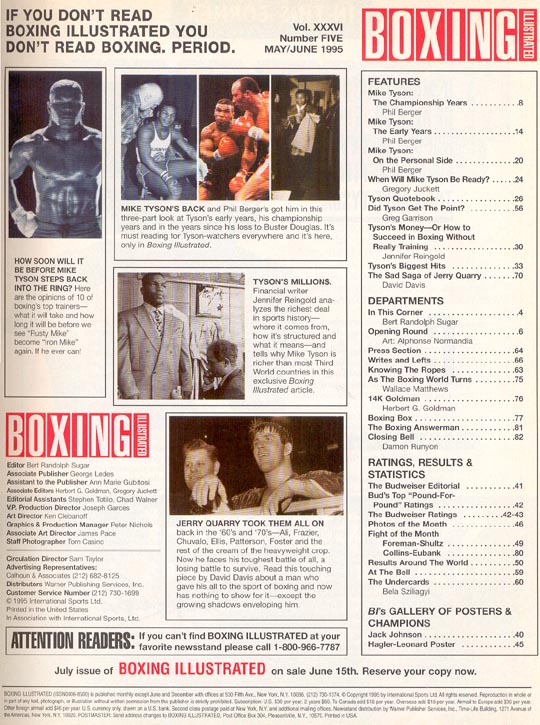 Boxing Illustrated: May/June 1995 - BoxRec