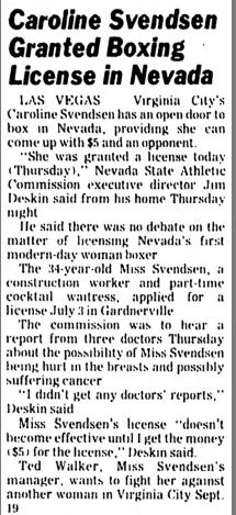 Caroline Svendsen - BoxRec