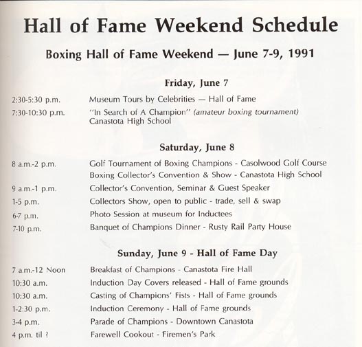 IBHOF: 1991 Induction - BoxRec