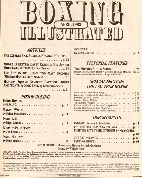 Boxing Illustrated: April 1983 - BoxRec